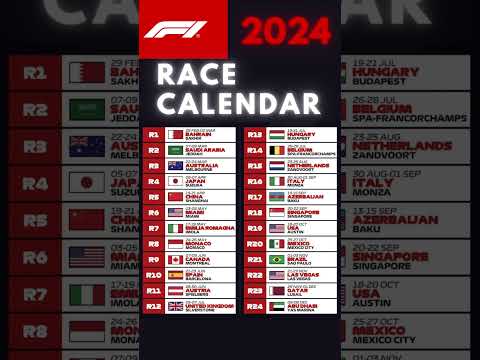 Formula 1 Full Race Calendar 2024: Only 55 days to go #f1 #f12024 #grandprix