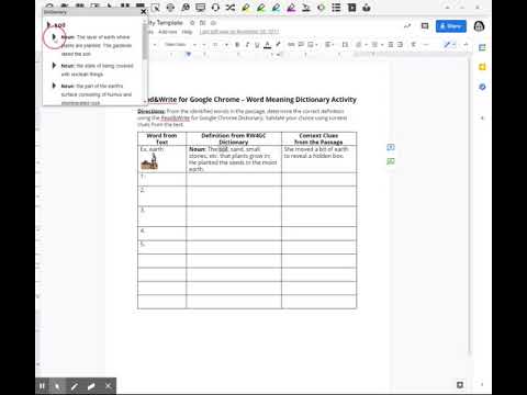 Word Meaning Dictionary - Google Docs