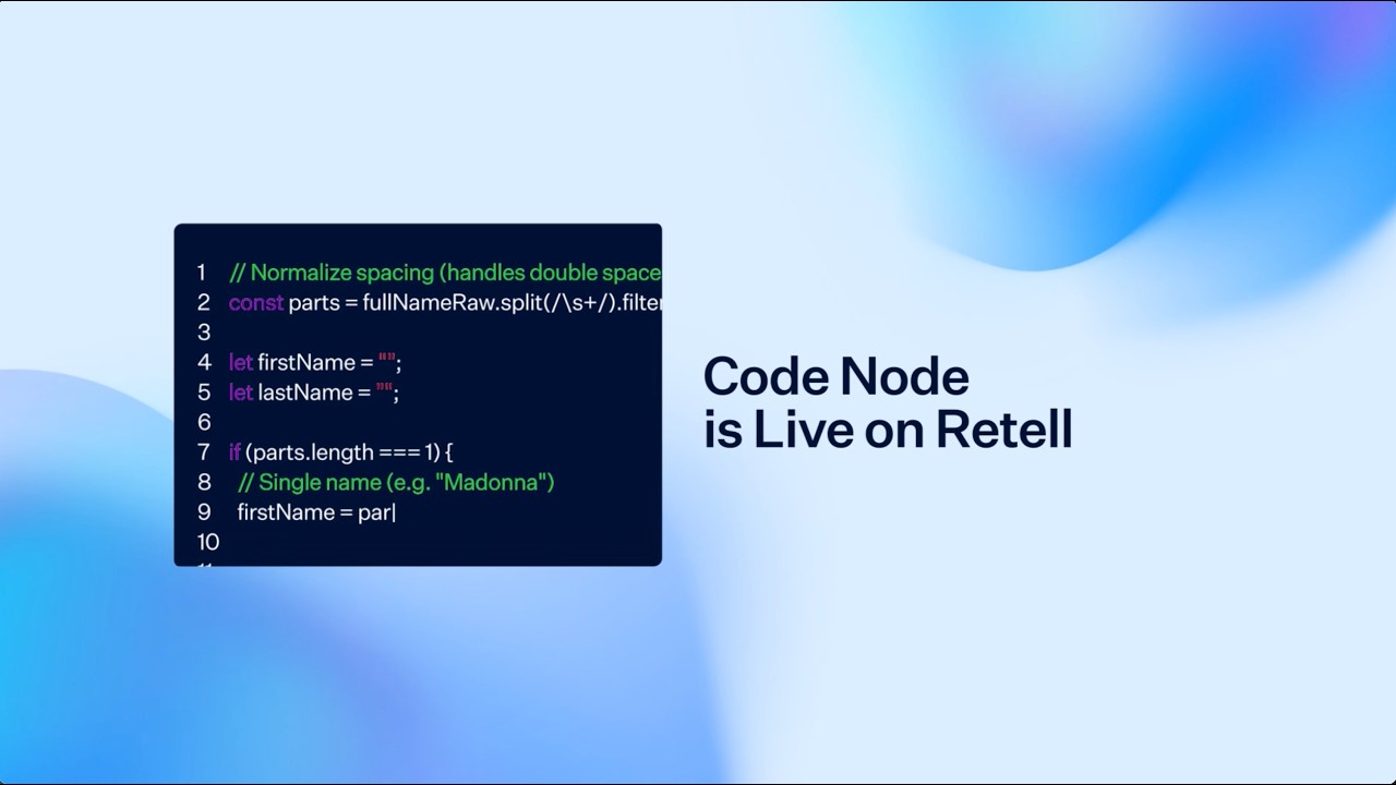 Code Nodes are live on Retell