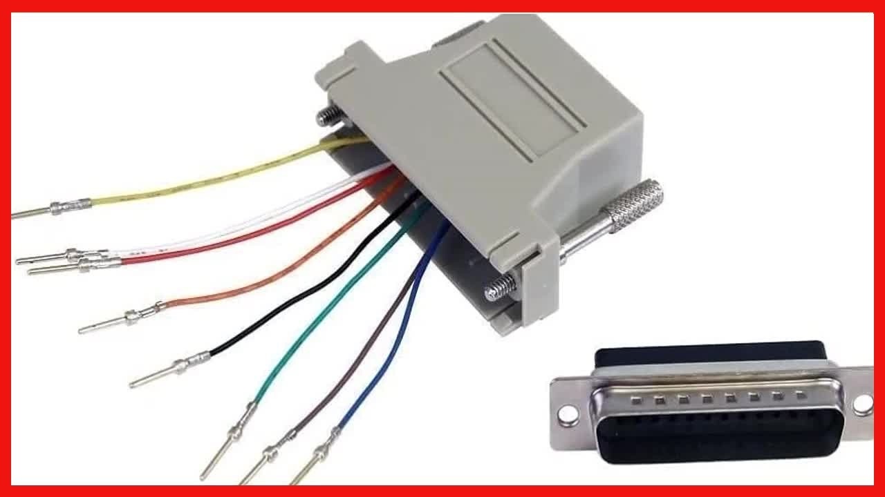 Reliable DB25M to RJ45F Adapter for Seamless RS232, RS422, and RS485 Connections