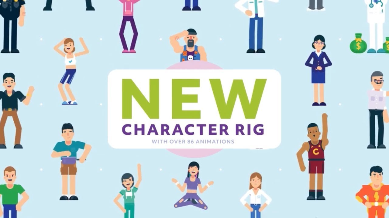 The Most Flexible Character Rig Explainer Video Toolkit - After Effects Template