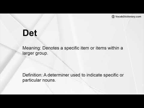 Det Meaning