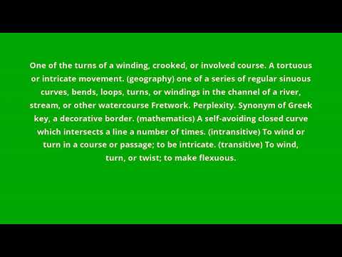 what is the meaning of meander