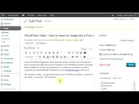WordPress Beginner - Embed a YouTube video in a post