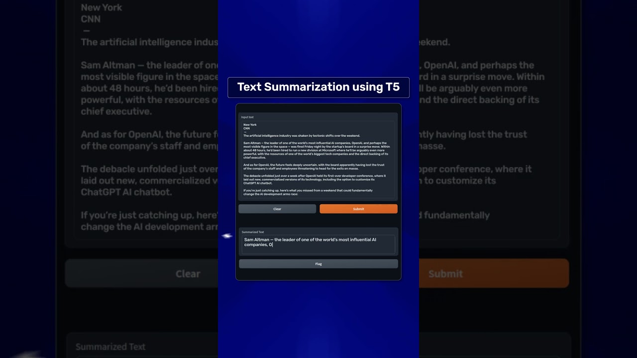 Text Summarization using T5