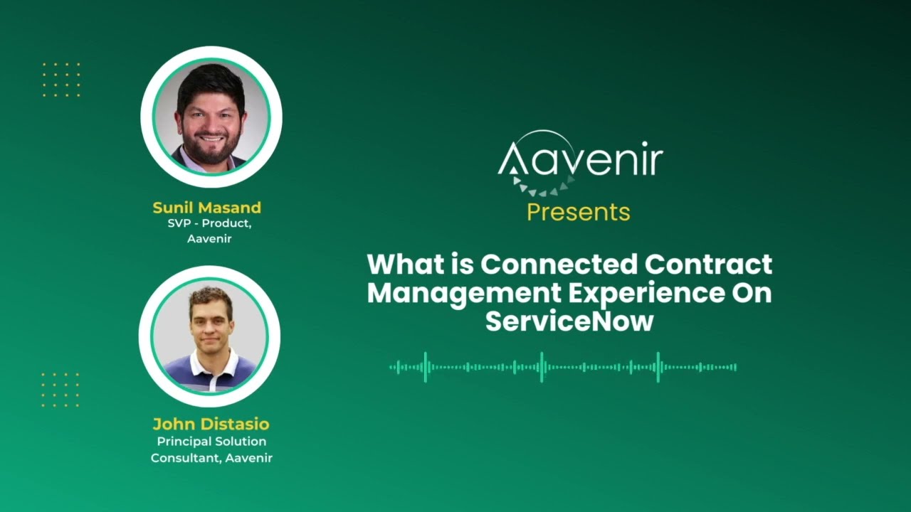 5 - What Is Connected Contract Management Experience On ServiceNow