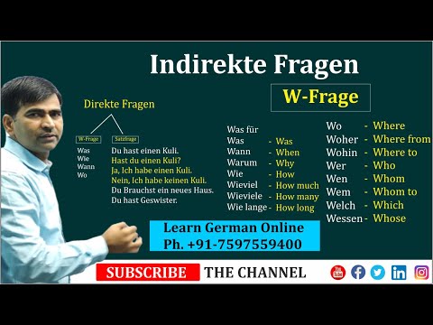W-Questions in German | W- Frage | German Grammar | Indirekte Fragen | Learn German A2