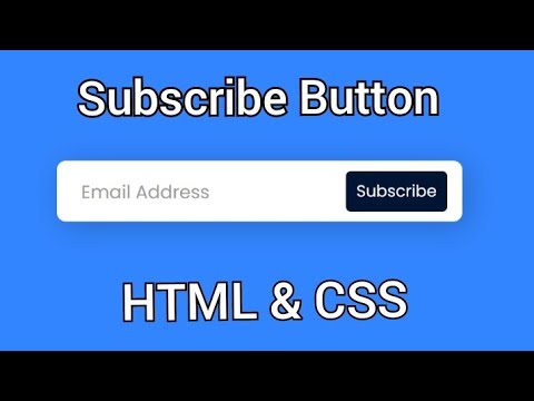 Email Subscribe Button using HTML & CSS