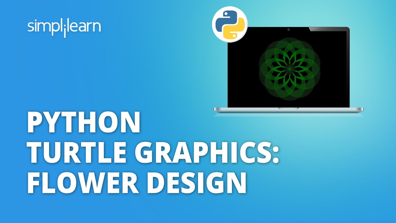 Python Turtle Graphics: Flower Design | Python Turtle Graphics Tutorial | #Shorts | Simplilearn