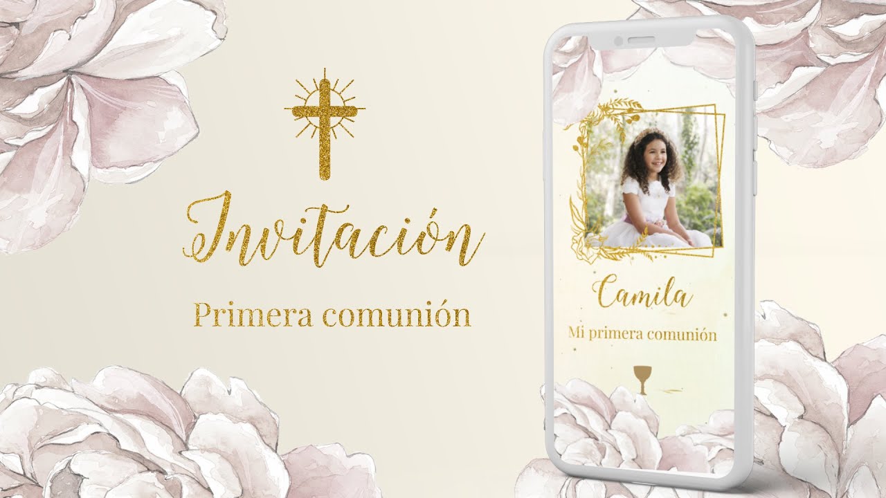 Primera comunión, video invitación para enviar por WhatsApp!