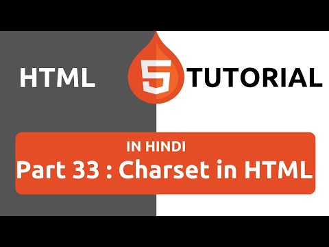 HTML Tutorial in Hindi [Part 33] - Charset in HTML | Charset UTF-8 HTML | Meta Charset in HTML