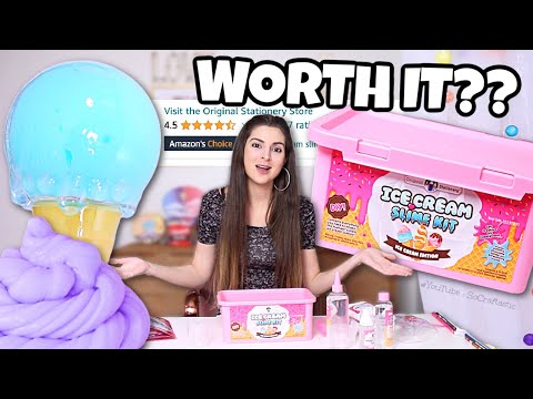 Testing ICE CREAM SLIME Craft Kit from Amazon // Best-Seller!?