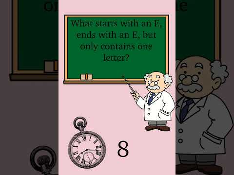 What starts with an E, ends with an E but only contains one letter?