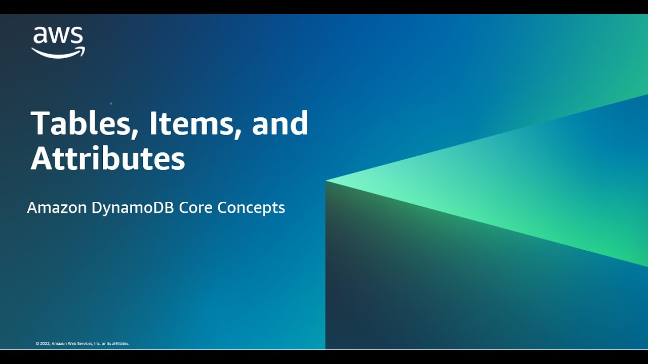 Tables, Items, and Attributes - Amazon DynamoDB Core Concepts | Amazon Web Services