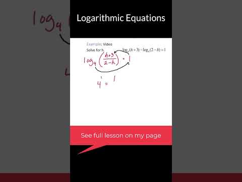 Logarithmic Equations