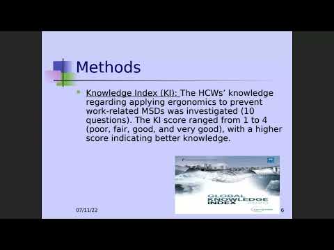 Knowledge, Attitudes, and Practice Regarding Ergonomics - Video Abstract [371361]