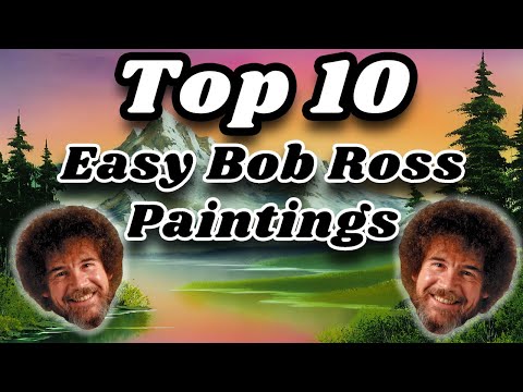 Top 10 BEST & EASY Bob Ross Paintings To Follow!
