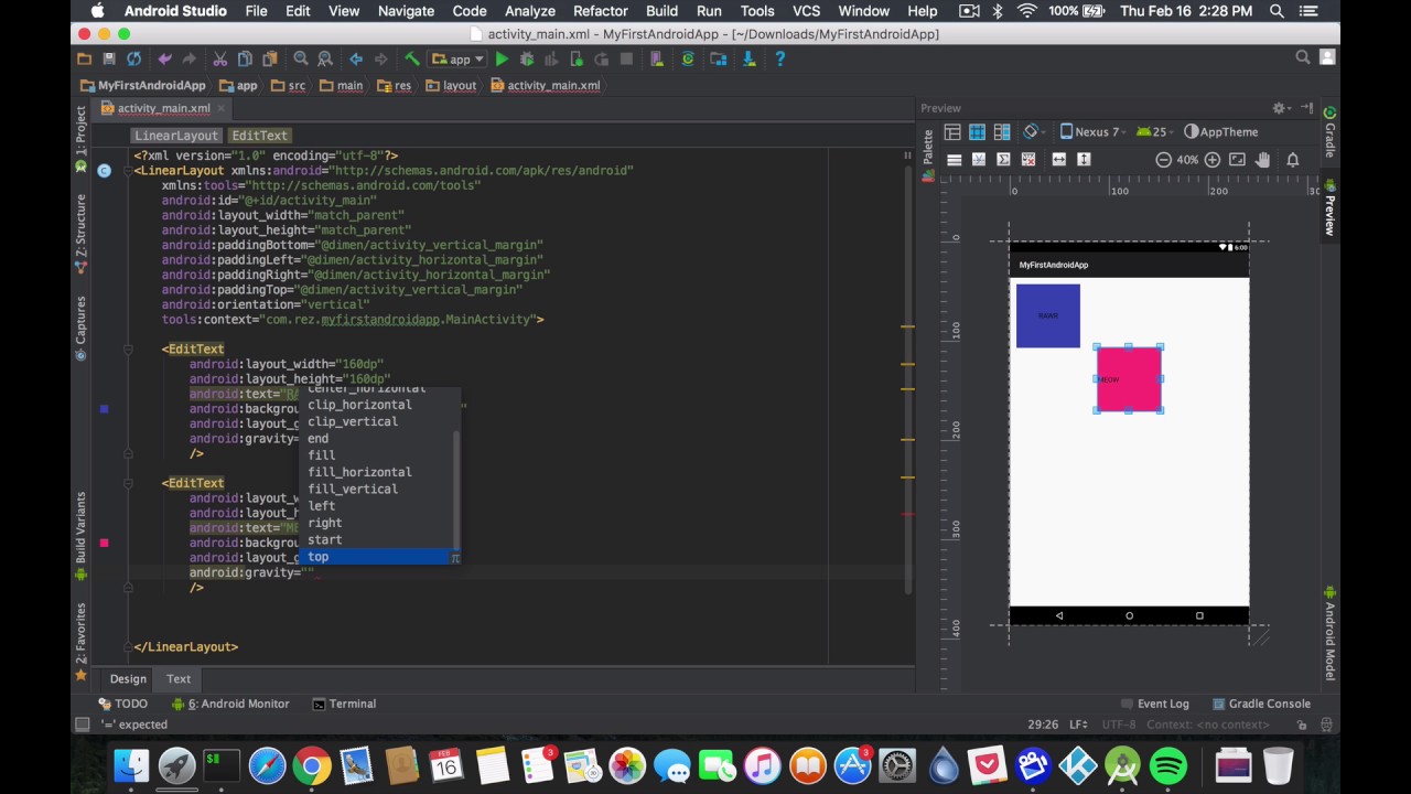 Android Tutorial: Layout Gravity Explained!