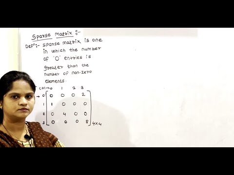 What is Sparse Matrix and its Array Representation