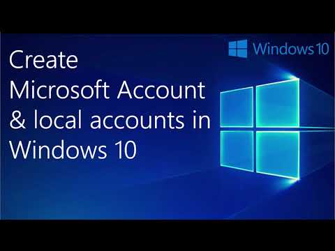 Create Microsoft account & local Accounts in Windows 10