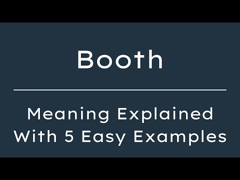 Booth Meaning in English With 5 Example Sentences, Booth Meaning in English