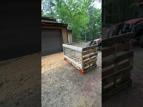 Firewood Pallet Tote - Best Firewood Storage Method #kubotatractor #firewood #kubota #diy #farming