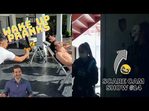 WAKE UP PRANKS || SCARE CAM SHOW #14