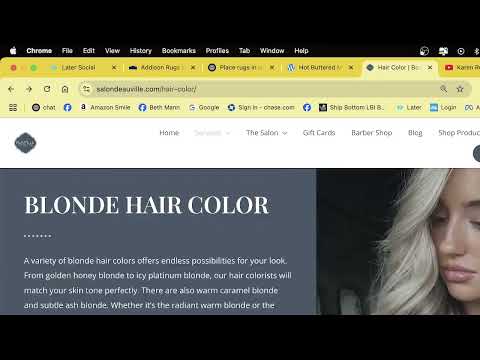Hair Color Page Review – SEO + UX Tips for Salon Deauville (Montreal)