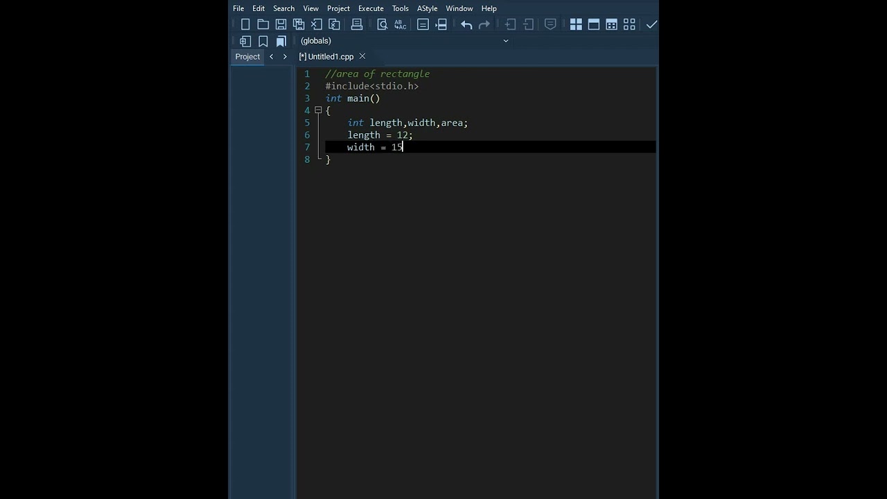 C Programming | Area Of Rectangle | Coding With Sohail