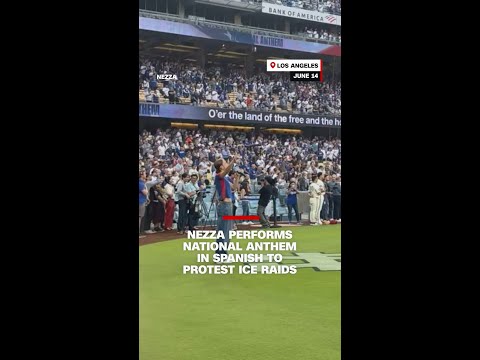 Nezza performs National Anthem in Spanish to protest ICE raids