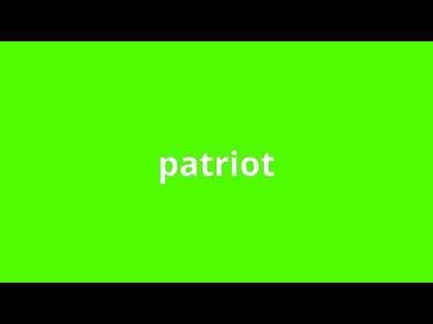 what is the meaning of patriot