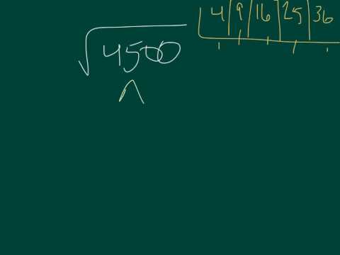 Simplifying Radicals - Square Root 4500