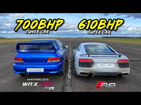 Stock Audi R8 V10 Plus Takes On JDM Power, Gets Walked by a Subaru ...