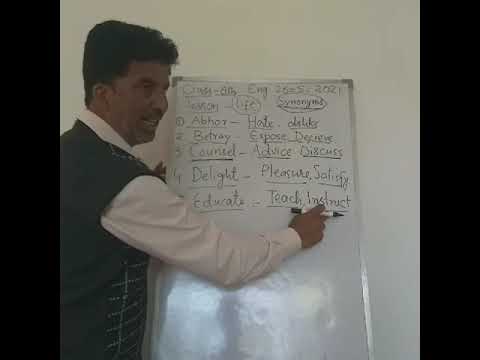 Write synonyms of these words Class 8th chapter life