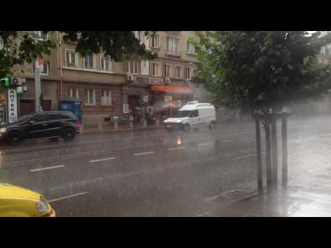 Rainfall in Sofia, Bulgaria