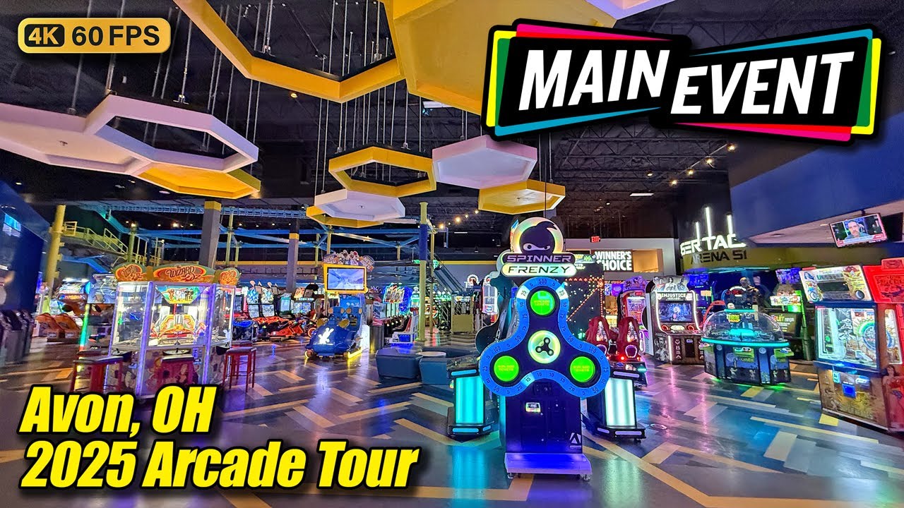 Main Event Entertainment arcade tour (Avon OH), new April 2025 full 4K walkthrough