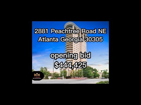 2881 Peachtree Road NE, Atlanta Georgia 30305  is going to auction, opening bid is $444,425