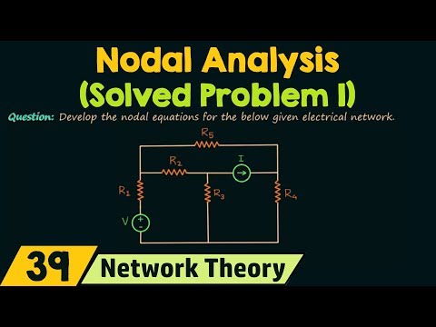 Nodal Analysis (Solved Problem 1) Video Lecture - Crash Course for GATE ECE (English ...