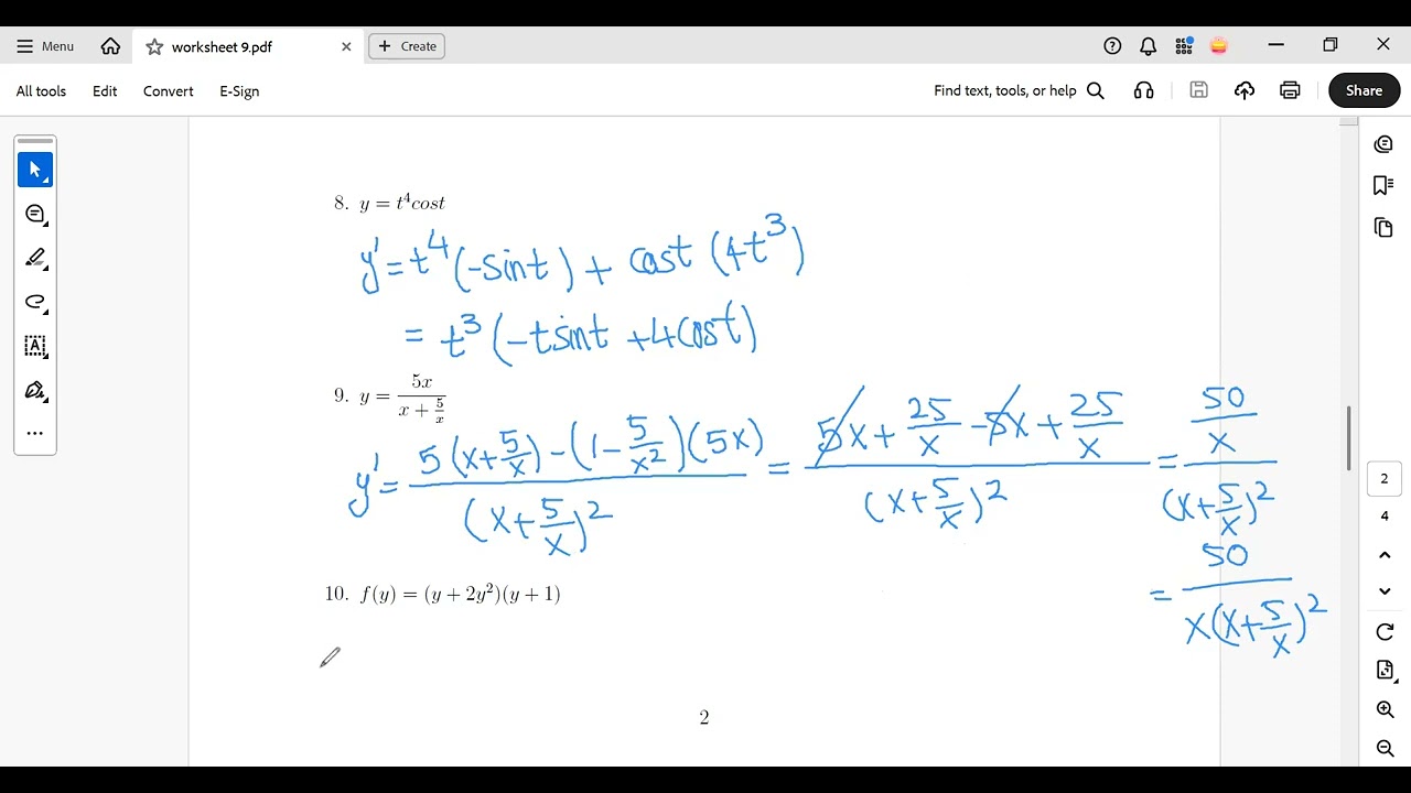 Math 355 - Worksheet 9