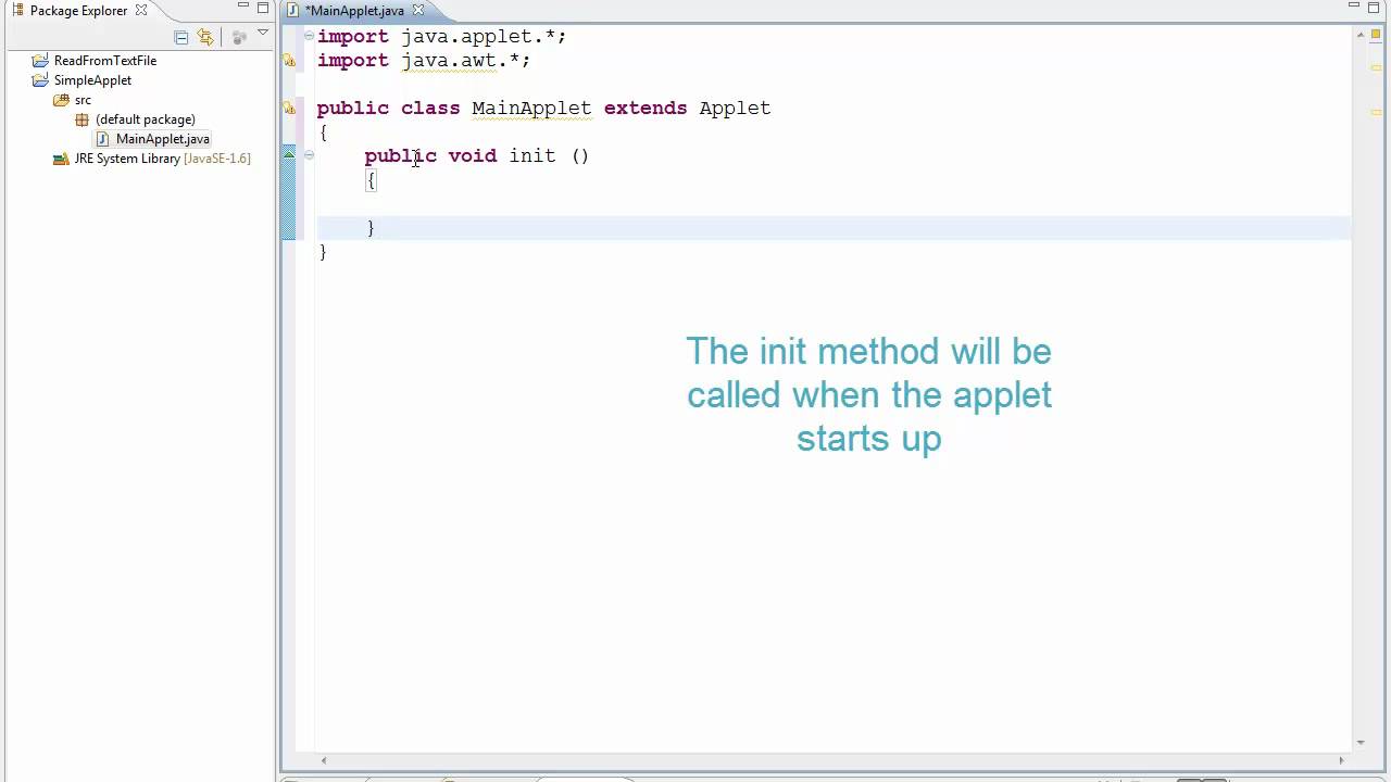 Simple Applet - Java Quick Tip