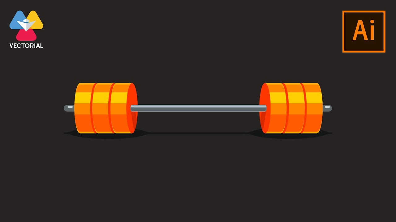 Barbell tutorial in Adobe Illustrator 2020