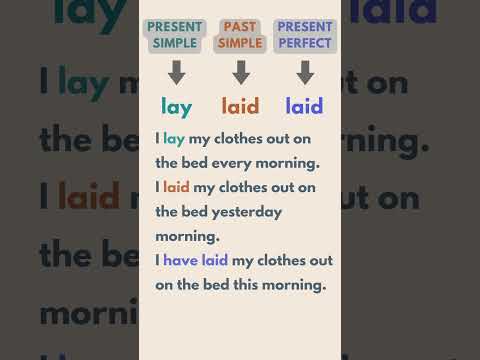 THREE FORMS OF THE VERB LAY