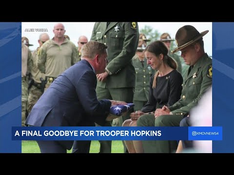 Family, friends gather to say emotional goodbye to ISP Trooper Nick Hopkins