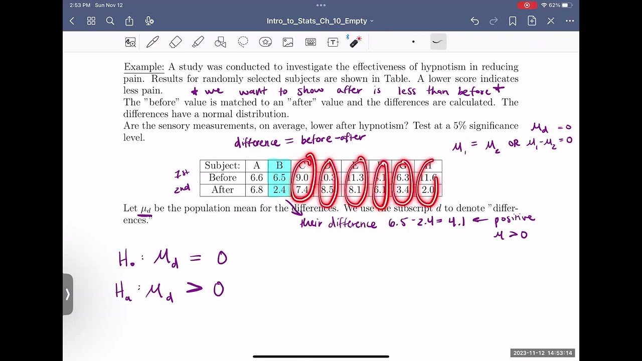 Intro to Stats Chapter 10 Video 9