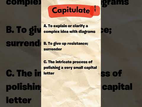 Word of the Day: Capitulate – Meaning & Examples Explained! #vocabulary #SAT #satvocabulary