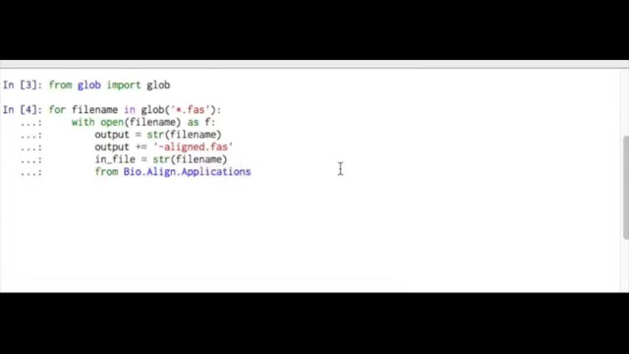 Sequence alignment using biopython tools. Python and Biopython for beginners
