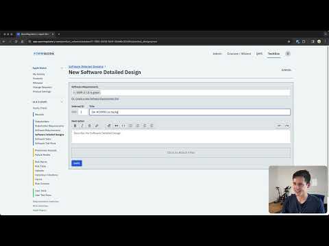 Software Detailed Design Documentation in Formwork