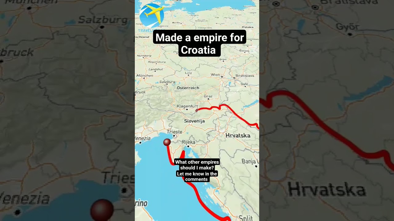 Croatian Empire #entertainment #viral #countries #geography #map #mapping #europe #croatia #fyp