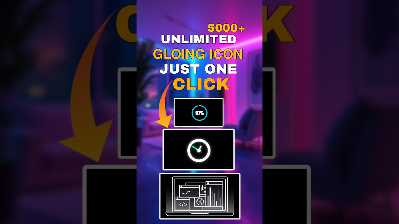 500+ Glowing Animation Icons | Glowing Animation Icons Pack Download | #icon #shortvideo #technology