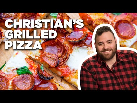 Christian Petroni's "Tenderoni" Grilled Pizza | The Kitchen | Food Network